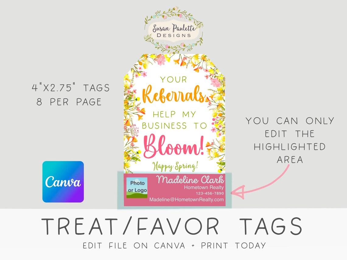 Realtor Pop by Tags Your Referrals Help My Business to Bloom Realtor ...