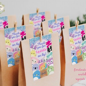 Sparkle Squishy Birthday Party Decorations Water Bottle Labels Squishy ...