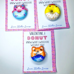 Valentines Party Favors, Slow Rise Donut Squishy Toy for Classroom ...