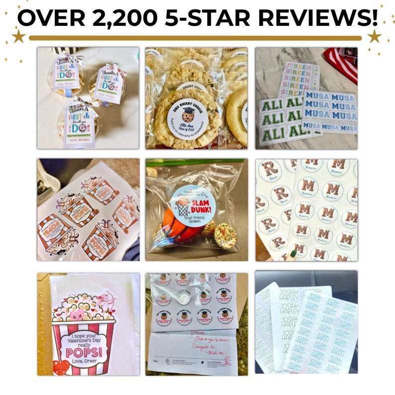 Kindergarten Class Ring Party Favors | Graduation Stickers ...