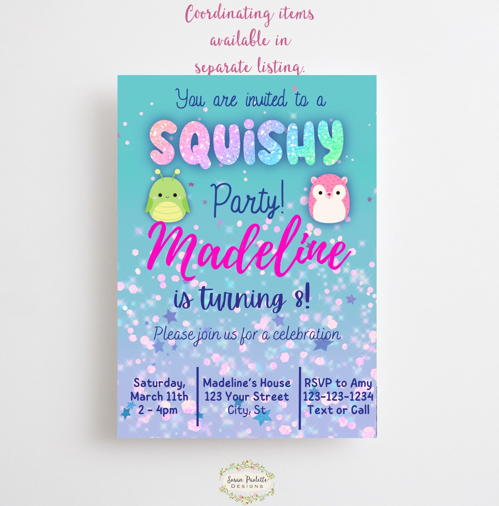 Sparkle Squishy Cupcake Toppers for Squishy Party Decorations Kids ...