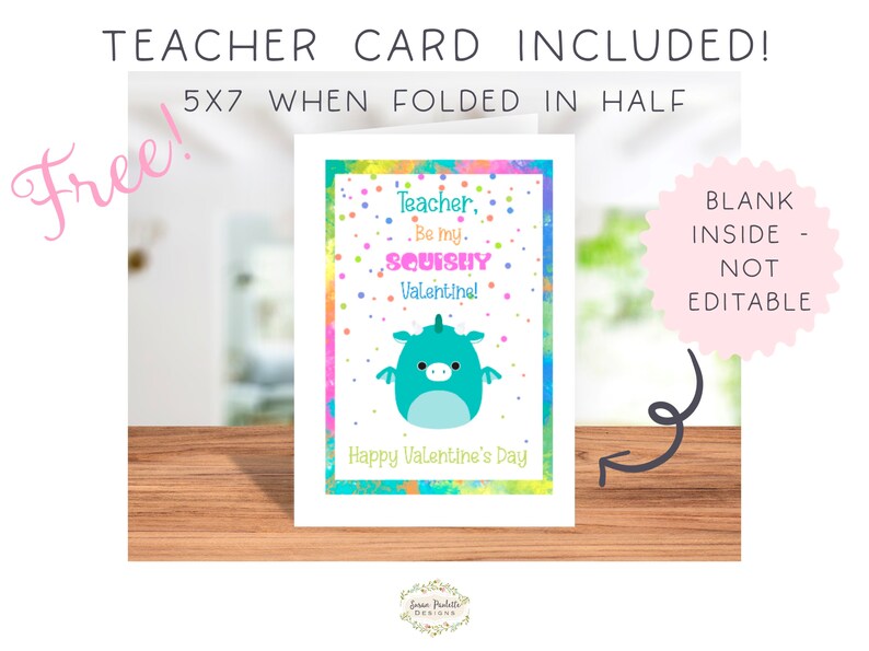 Squishy Valentine Tags, Printable Instant Download PDF Four Designs ...