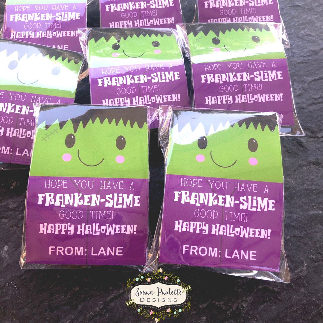Halloween Party Favors, Franken Slime Gift for Class, Teacher Halloween ...
