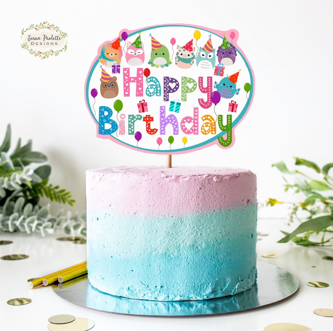 Squishy Cake Topper for Squishy Party Decor Decorations Kids Squish ...