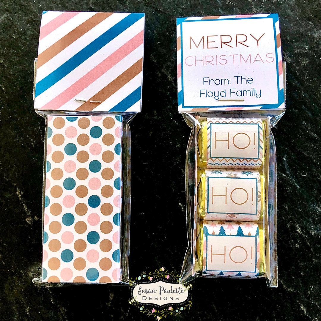 Christmas Chocolate Wrappers, Stocking Stuffer Idea, Boho Holiday Party ...
