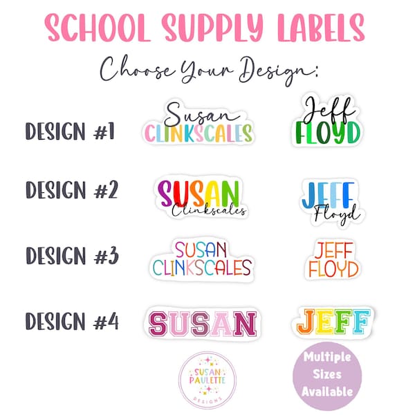 Stickers School Labels - Etsy