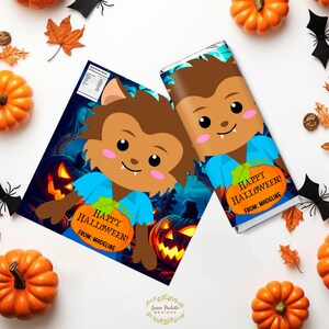 Halloween Candy Bar Wrappers, Set of 4 Printable Halloween Party Favor ...