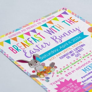 Breakfast With the Easter Bunny Flyer School PTA PTO Community ...