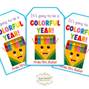 Back to School Gift Tags, It’s Going to Be a Colorful Year, Meet the ...