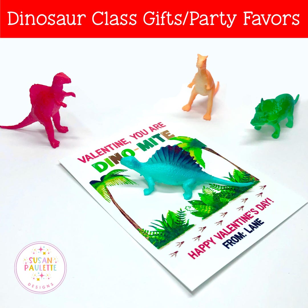 Dinosaur Valentine Cards for Kids, Dino-mite Party Favors, Boy’s Class ...