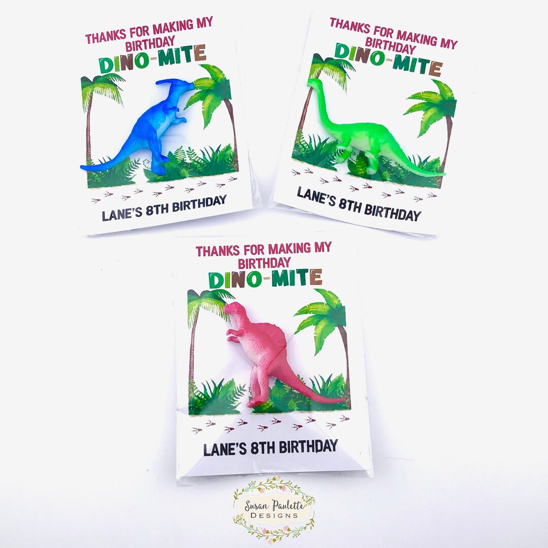 Dinosaur Birthday Party Favors, Dino-mite Dinosaur Toy Treats, Gifts ...