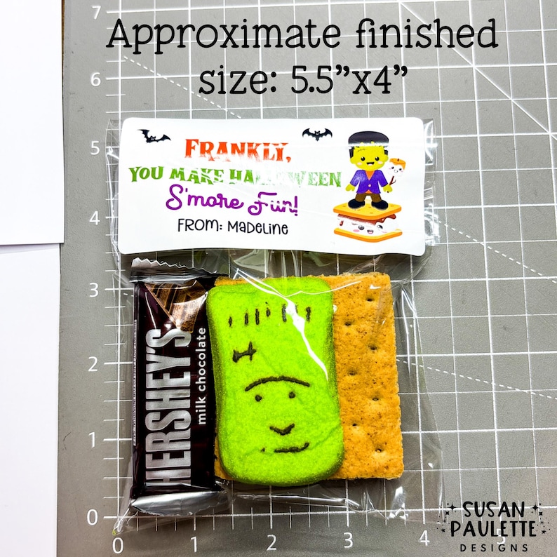 Printed S'more Halloween Treat Tags and Bags, Smore Party Favors for ...