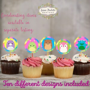 Rainbow Squishy Birthday Party Decorations Water Bottle Labels Squishy ...