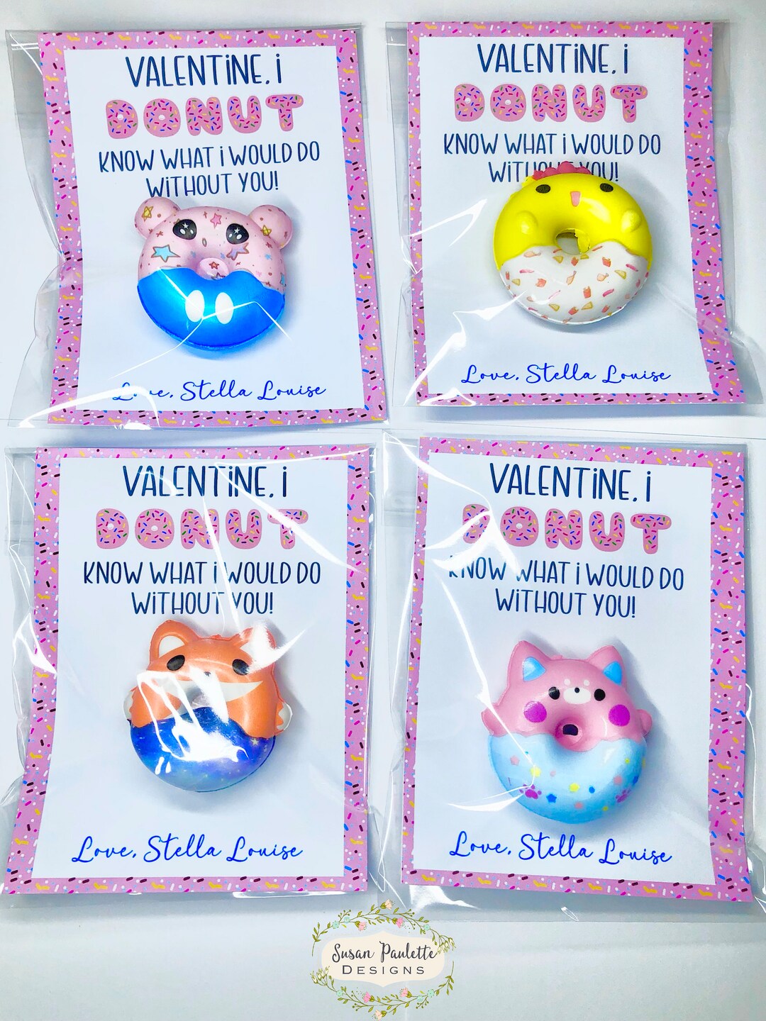 Valentines Party Favors, Slow Rise Donut Squishy Toy for Classroom ...