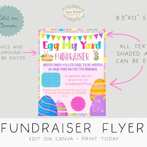 Egg My Yard Fundraising Flyer School PTA PTO Community Fundraiser ...