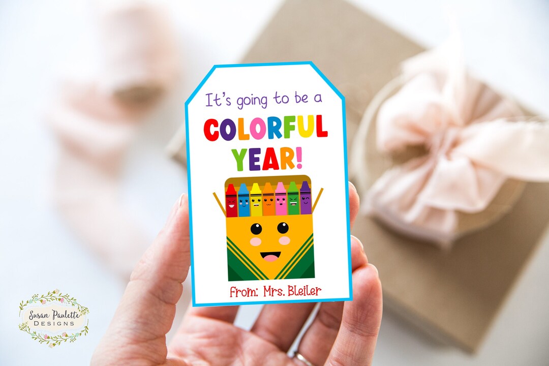 Back to School Gift Tags, It’s Going to Be a Colorful Year, Meet the ...