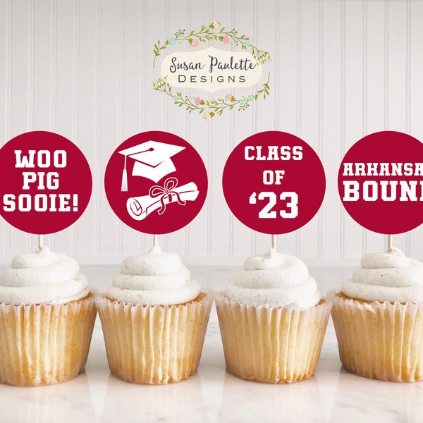 Printable Graduation Cupcake Toppers - Etsy