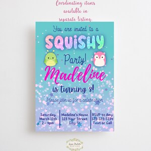 Sparkle Squishy Treat Tags for Kids Birthday Party, Take Home Gift Tag ...