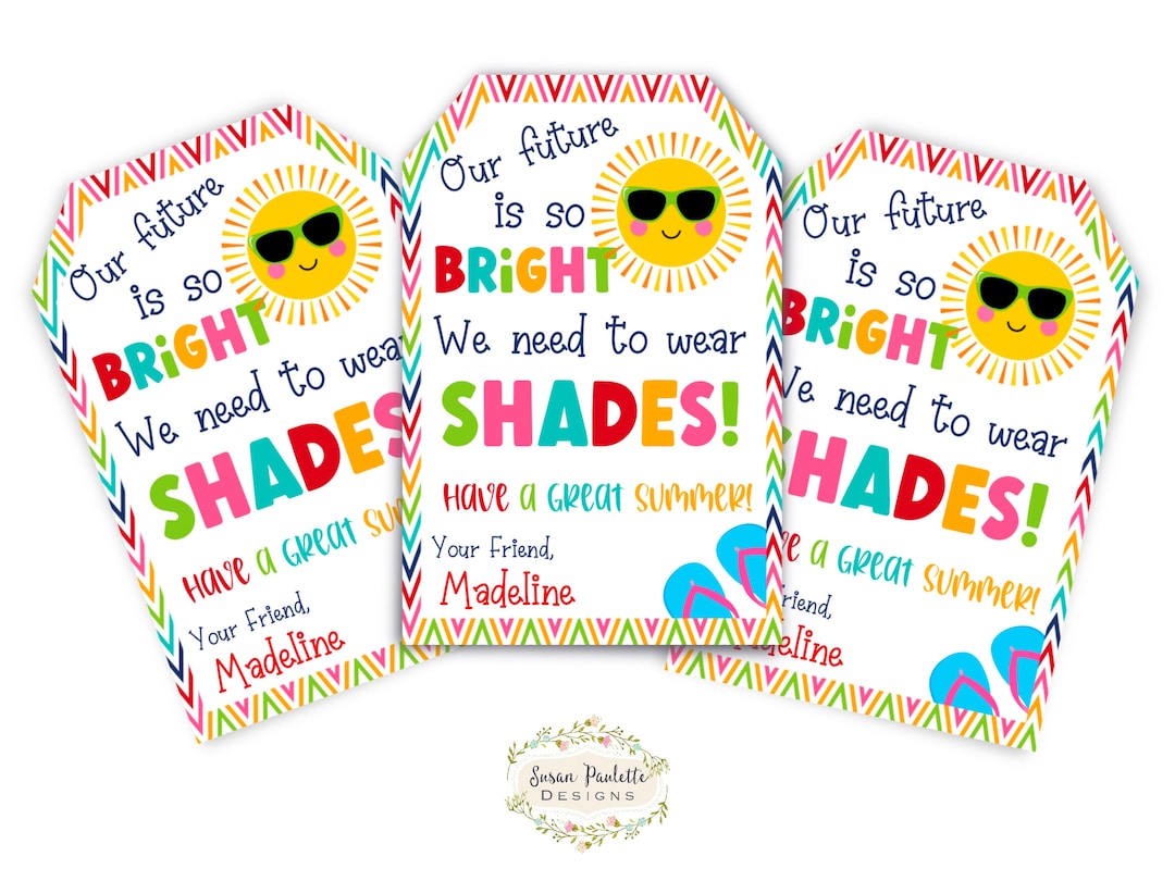 End of School Party Favor Tags for Kids Classroom, Year End Gift Tags ...