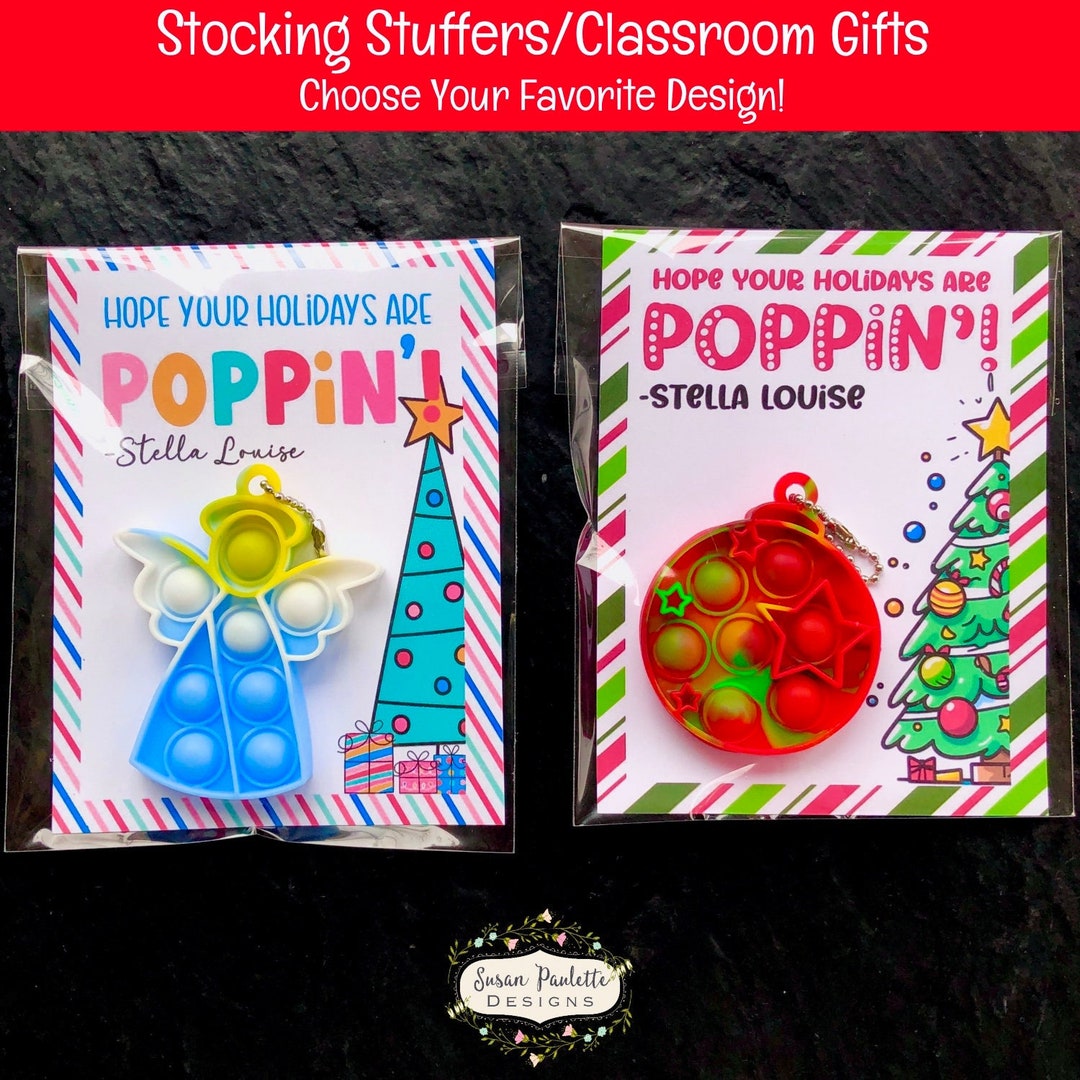 Christmas Party Favors, Pop-it Keychains for Classroom, Teacher Poppin ...