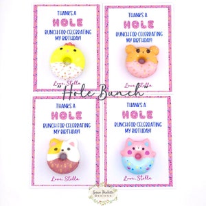 Donut Birthday Party Favors, Doughnut Classroom Birthday Gifts for Kids ...