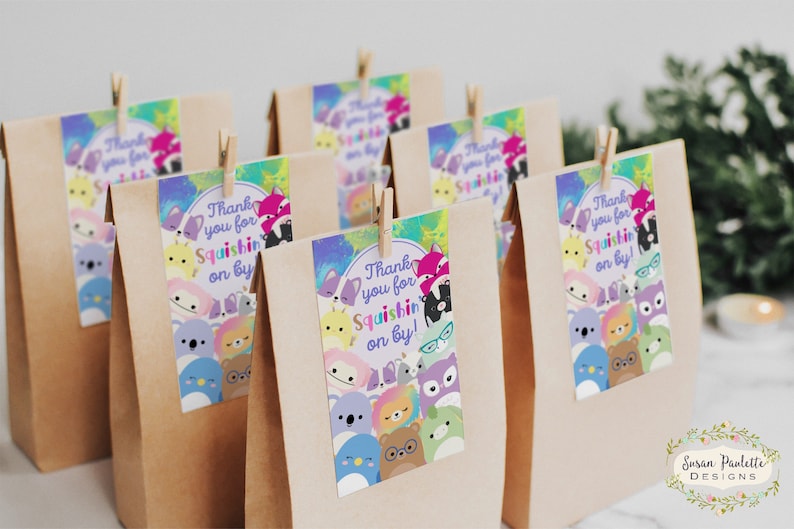 Rainbow Squishy Treat Tags for Squishy Party Kids Birthday - Etsy