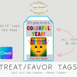 Back to School Gift Tags, It’s Going to Be a Colorful Year, Meet the ...