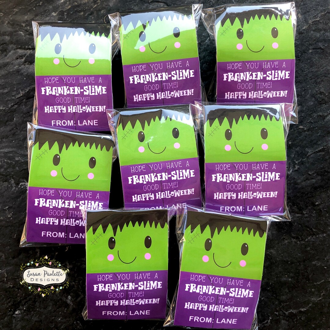 Halloween Party Favors, Franken Slime Gift for Class, Teacher Halloween ...
