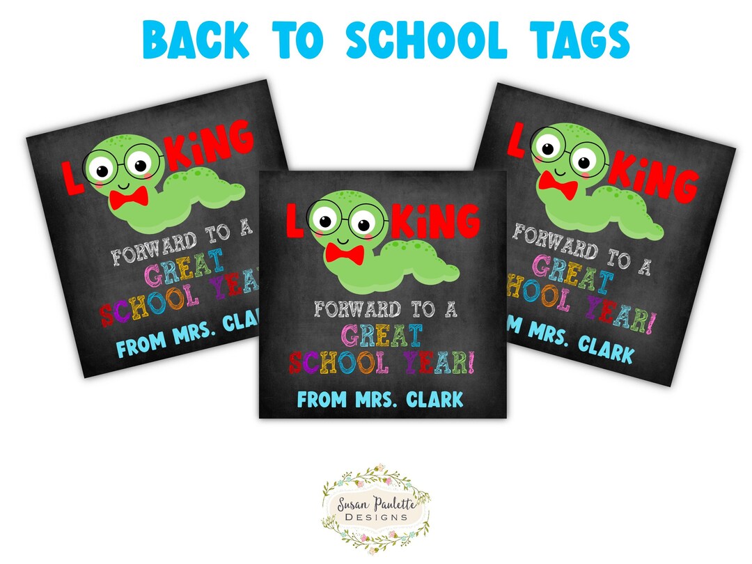 Back to School Treat Tags, Looking Forward to a Great School Year, Meet ...