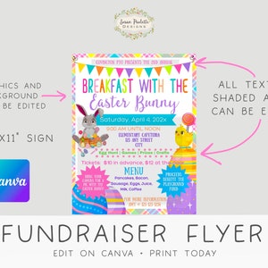 Breakfast With the Easter Bunny Flyer School PTA PTO Community ...