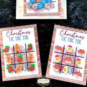 Christmas Tic Tac Toe Gift Set, Holiday Party Favors, Teacher Student ...