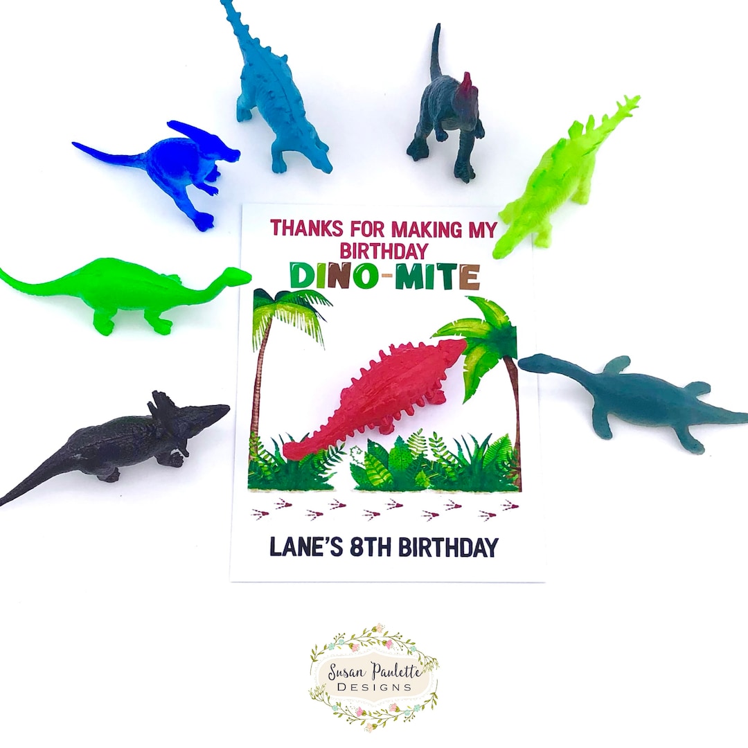 Dinosaur Birthday Party Favors, Dino-mite Dinosaur Toy Treats, Gifts ...
