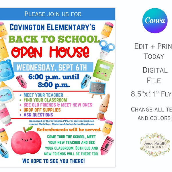Meet and Greet School Invitation - Etsy