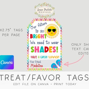End of School Party Favor Tags for Kids Classroom, Year End Gift Tags ...