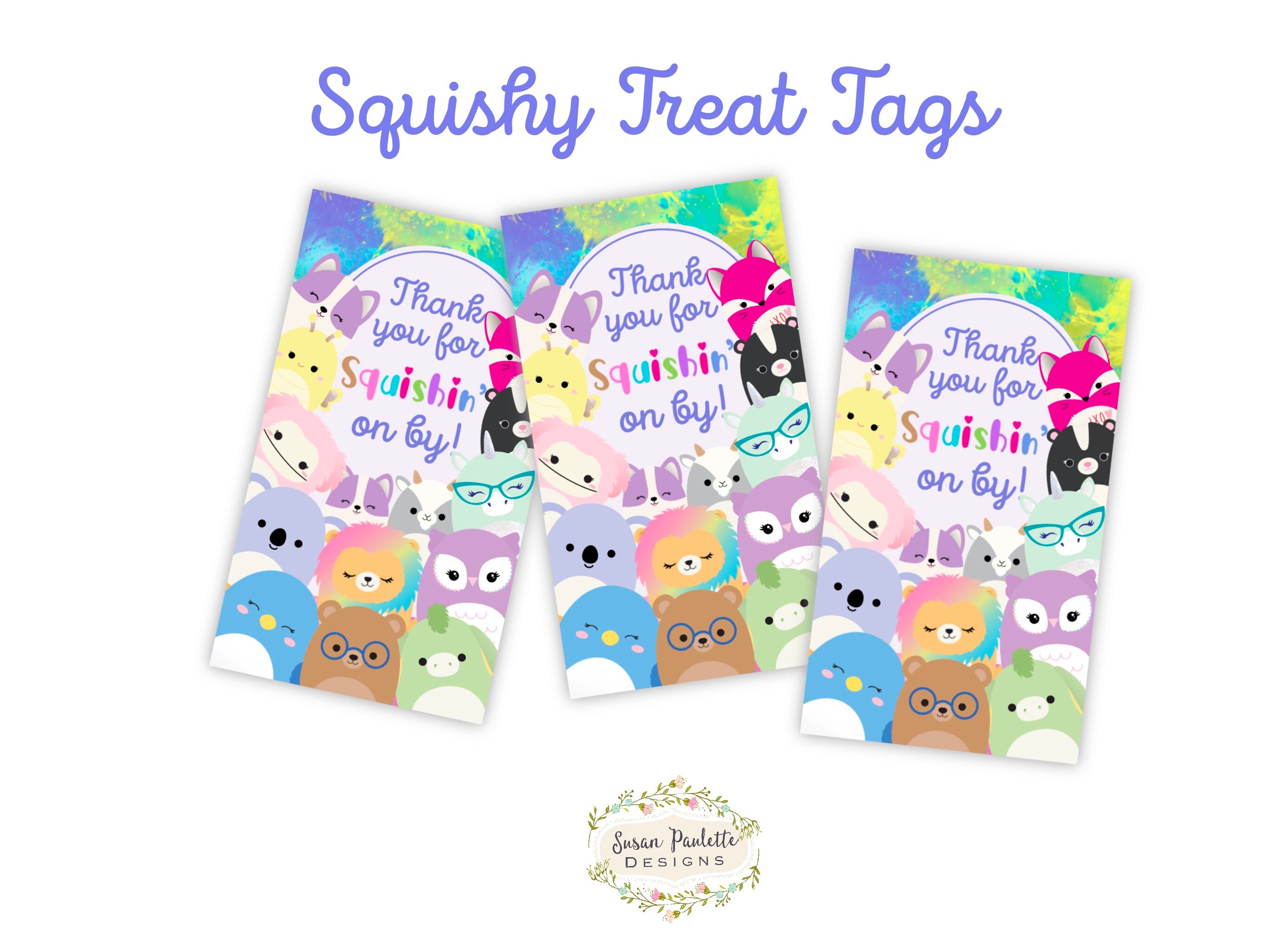 Rainbow Squishy Treat Tags for Squishy Party Kids Birthday - Etsy Australia