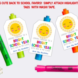 Back to School Tags, Bright School Year Welcome Back Gift Tag, BTS Meet ...