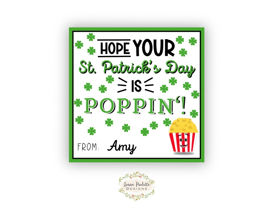 Team Member Staff St Patrick’s Day Treat Tag Teacher Employee ...