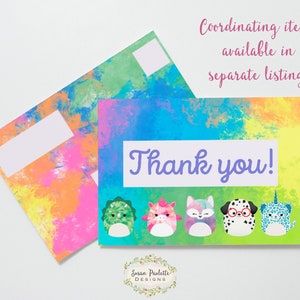 Rainbow Squishy Birthday Party Decorations Water Bottle Labels Squishy ...