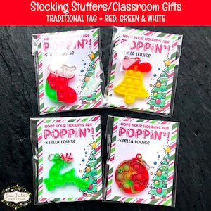 Christmas Party Favors, Pop-it Keychains for Classroom, Teacher Poppin ...