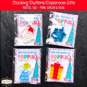 Christmas Party Favors, Pop-it Keychains for Classroom, Teacher Poppin ...