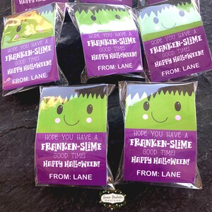 Halloween Party Favors, Franken Slime Gift for Class, Teacher Halloween ...