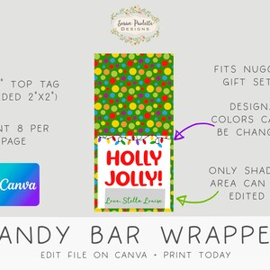 Christmas Chocolate Wrappers, Stocking Stuffer Ideas, Holiday Party ...
