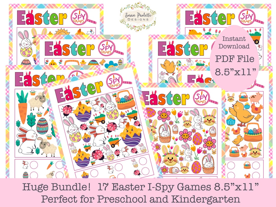 Easter I Spy Game Bundle for Kids, Children Easter Activity for ...