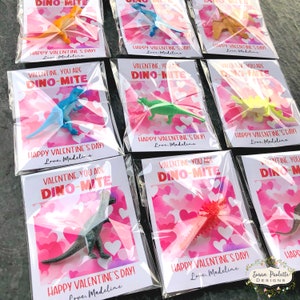 Dino-mite Valentine Party Favors, Pink Pastel Dinosaur Toy, Gifts for ...