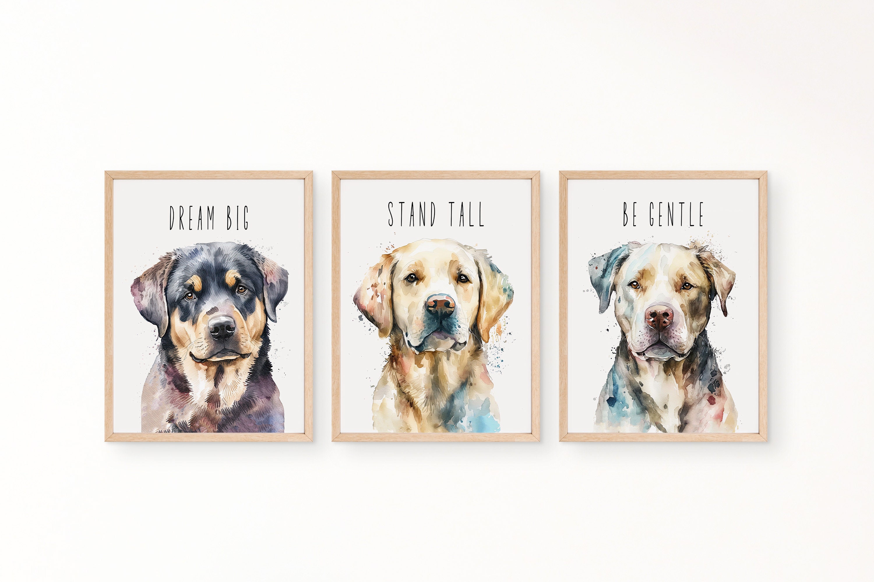 Dog Nursery Decor, DIGITAL, Puppy Nursery Wall Art, Be Strong Be Brave ...