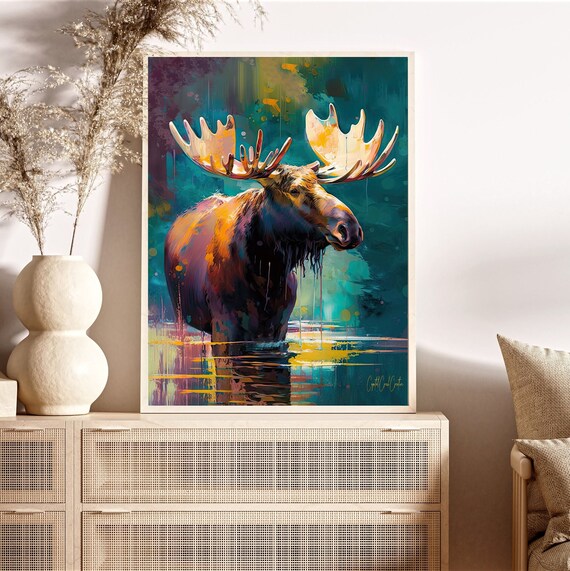 Abstract Moose Painting