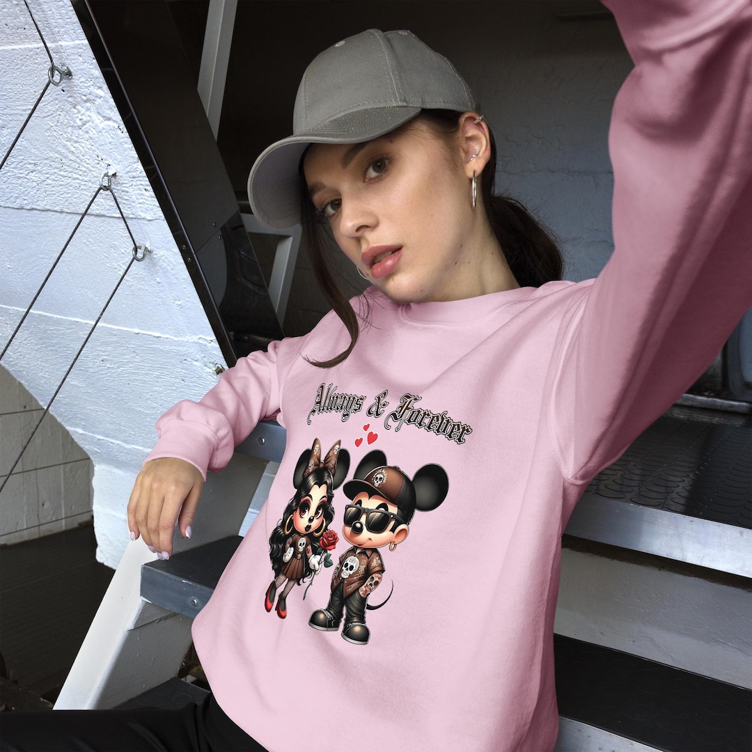 Chicano Cartoon Mouse Couple Valentine's Sweater Custom Streetwear Gift ...
