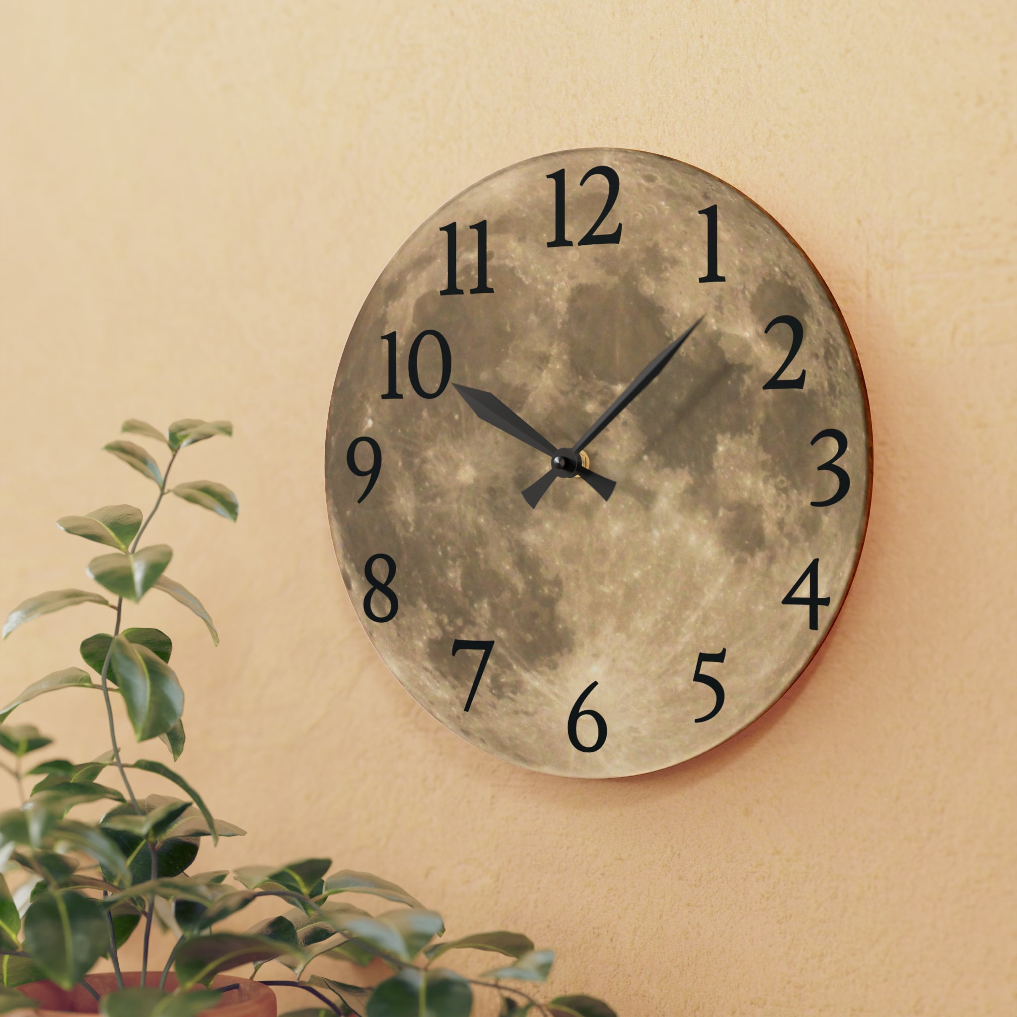 Large or Small Moon Clock Wall Art, Astronomy Gifts for Moon Lovers ...