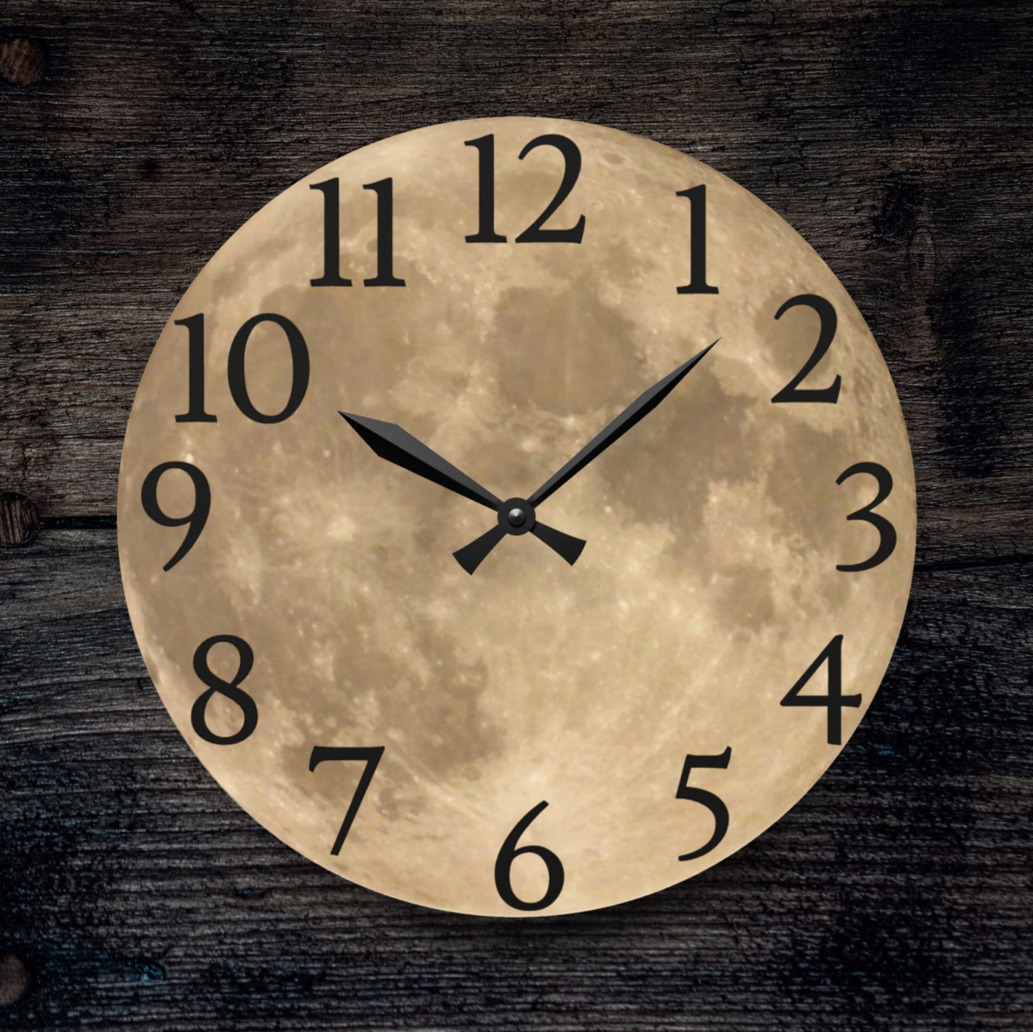 Large or Small Moon Clock Wall Art, Astronomy Gifts for Moon Lovers ...