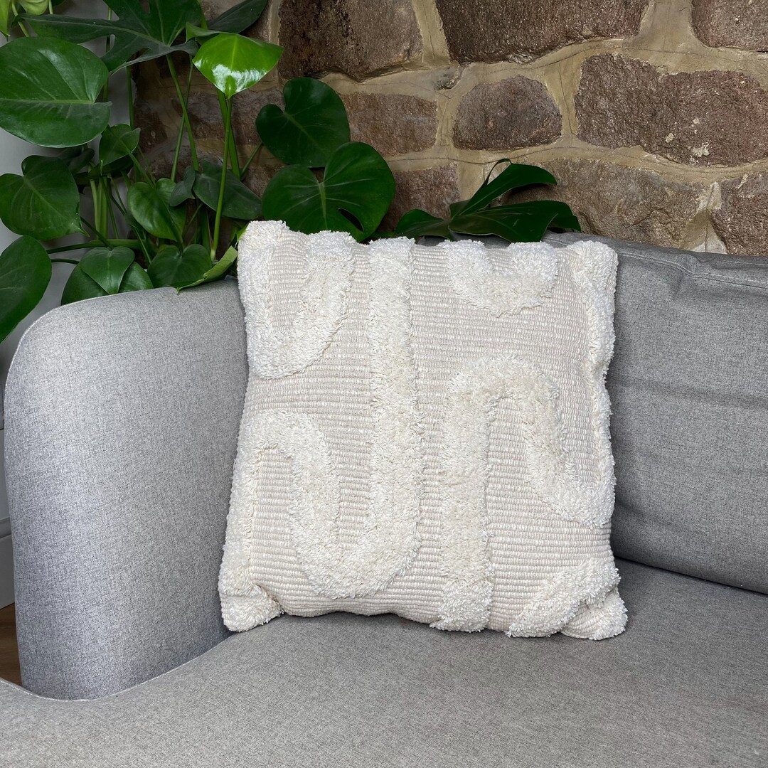 Cream Tufted Cushion - Etsy